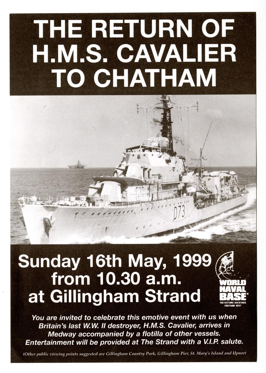 HMS Cavalier documents - Chatham Historic Dockyard Trust